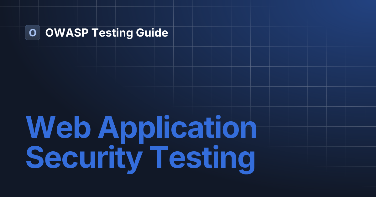 Web Application Security Testing Owasp Testing Guide 6387